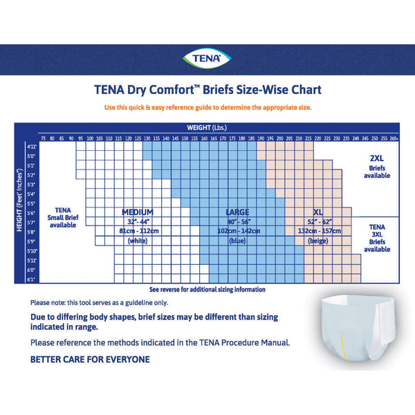 Unisex Adult Incontinence Brief TENA Dry Comfort™ Medium Disposable Mo ...