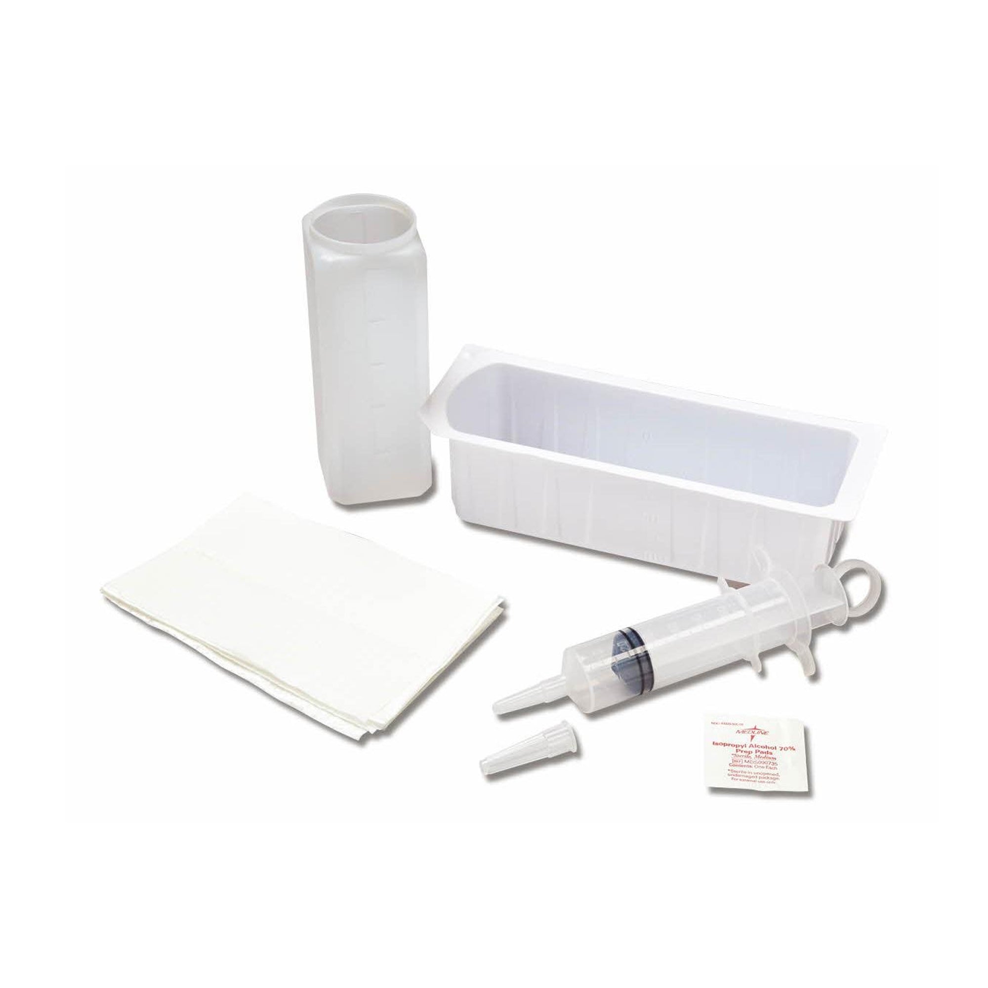 Irrigation Tray with Piston Syringe 60cc Bulb Syringe by Medline ...