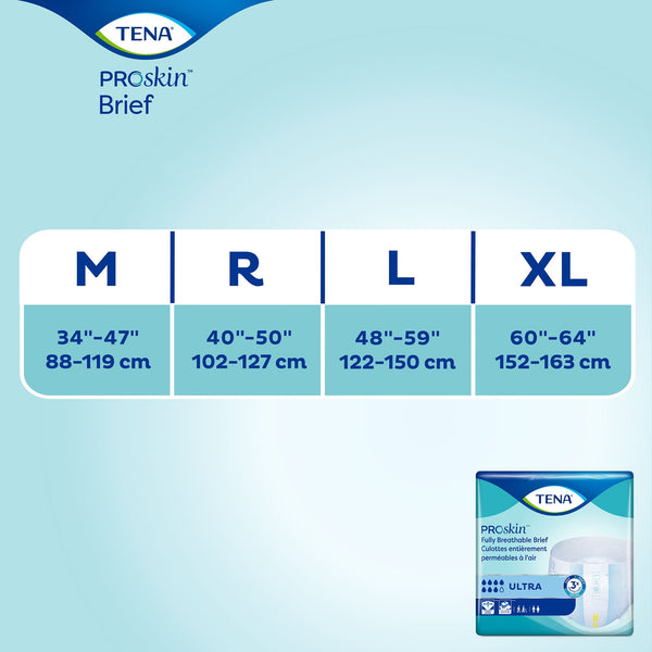Unisex Adult Incontinence Brief TENA ProSkin Ultra Disposable Heavy Ab ...