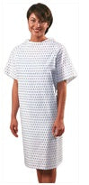 Cloth Exam Gown With Snowflake Print, Package - discountmedicalsupplies.com