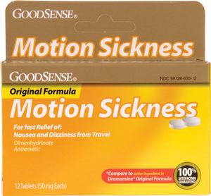 Motion Sickness Tablet 12 Count, Original Formula - Box of 12 ...