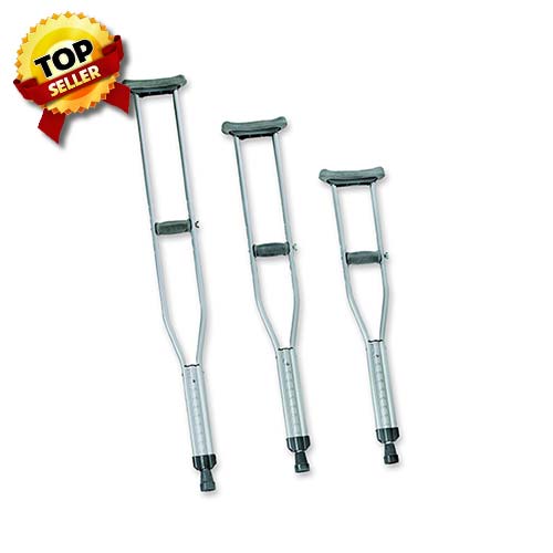 Adult Crutches, Push Button, Adjustable, 62" - 70" by Cardinal Health ...