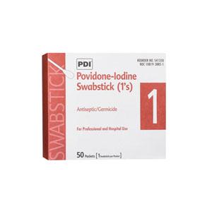 PDI 10% USP Povidone Iodine Prep Solution Swabsticks, 4" L by Nice Pak ...